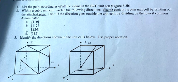SOLVED: List the point coordinates of all the atoms in the BCC unit ...