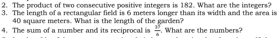 SOLVED: 2 The product of two consecutive positive integers is 182 What ...