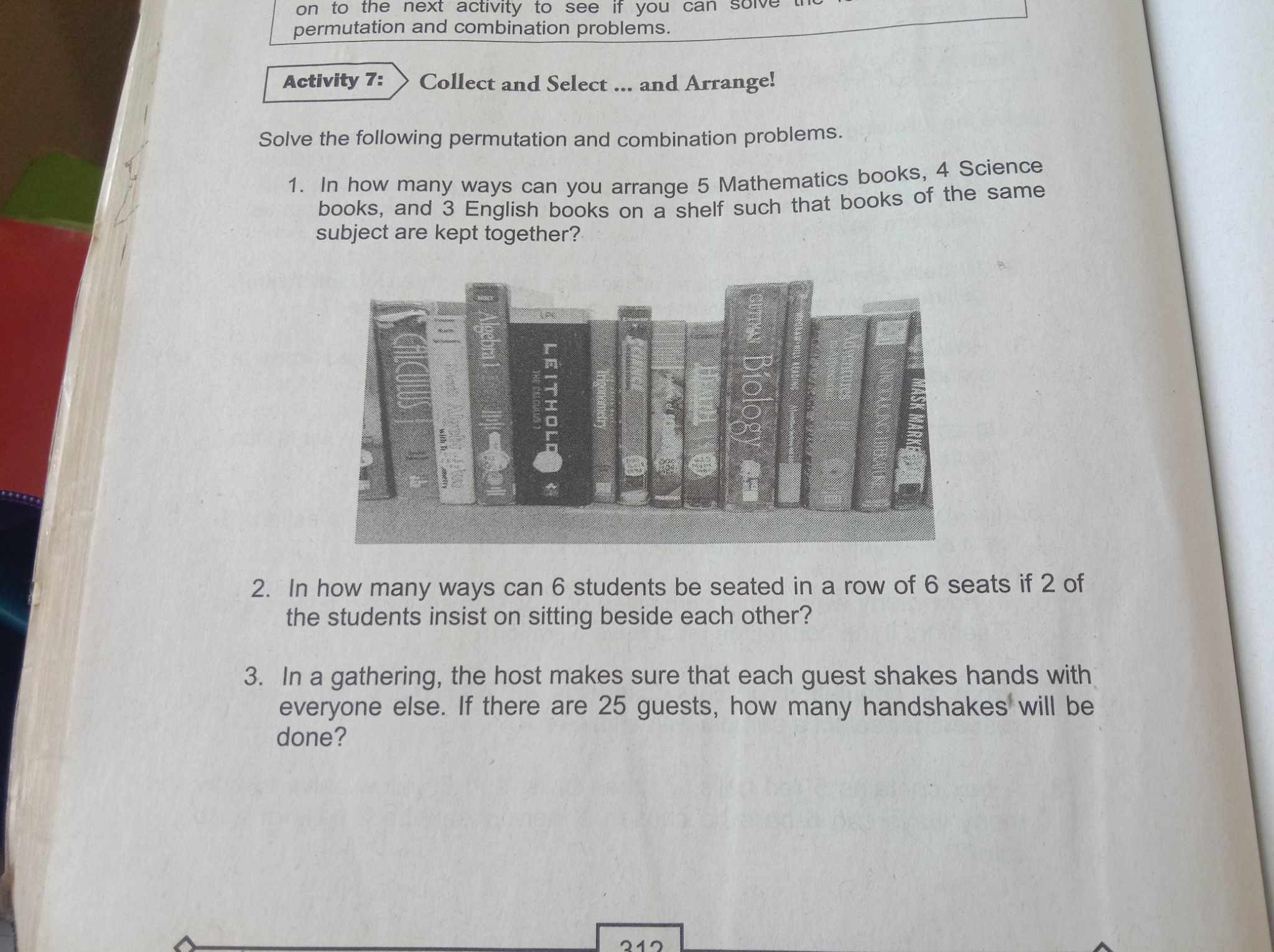 Solved On To The Next Activity To See If You Permutation And Combination Problems Activity 7 