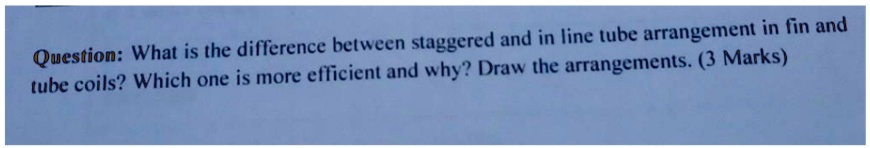 Solved Solve Pointwise And Inline Tube Arrangement In Fin And Question What Is The Difference