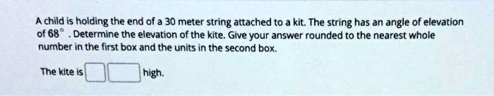 a child is holding the end of a 30 meter string attached to a kit the ...