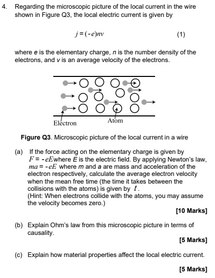 Regarding the microscopic picture of the local current in the wire ...