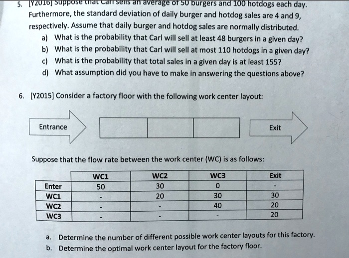 I suppose Carl sells an average of 15 burgers and 10 hotdogs each day ...