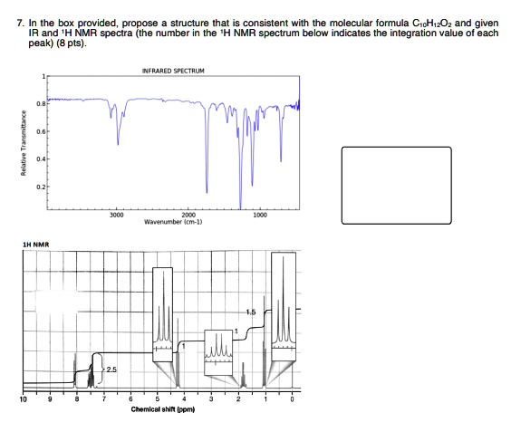 in the box provided propose structure inat consistent with the molecular formula cichi oz and ...