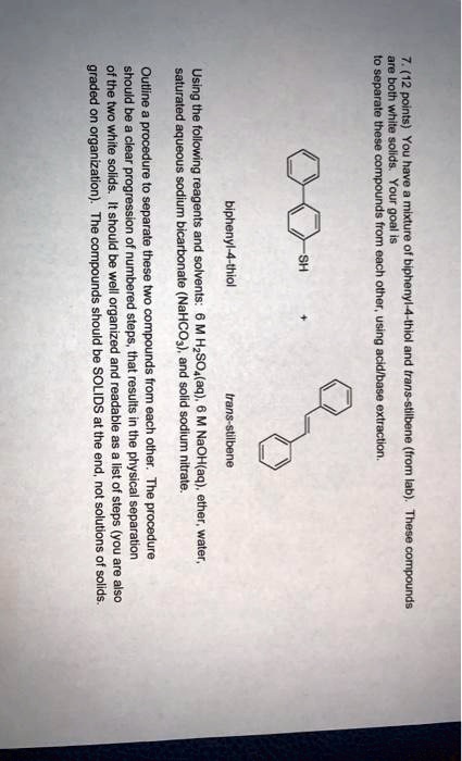 SOLVED: 2 white these compounds 4. Your goal is to mix N 14-thiol using ...