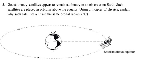 5. Geostationary satellites appear to remain stationary to an observer ...