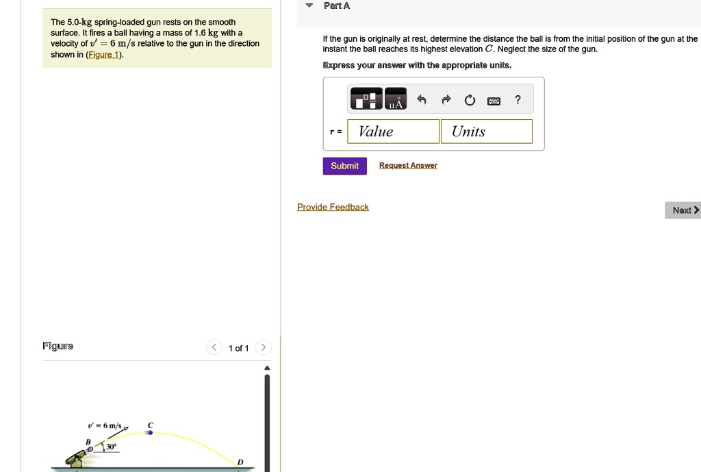 [GET ANSWER] the 50 kg spring loaded gun rests on the smooth surface it ...