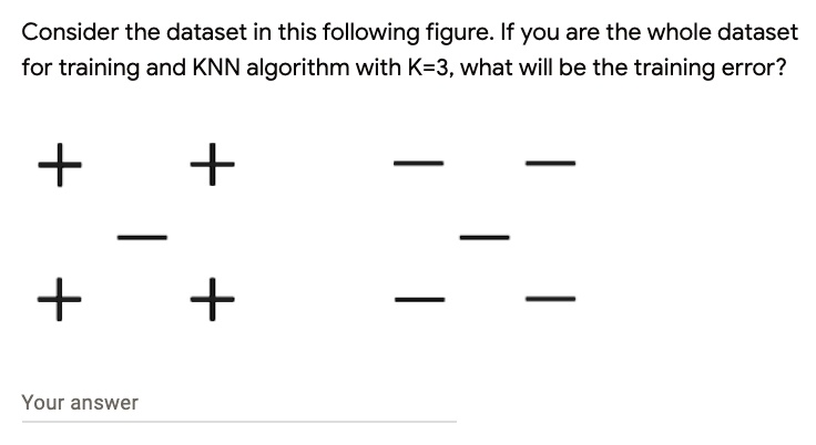 SOLVED: Consider the dataset in this following figure. If you are the whole dataset for training ...