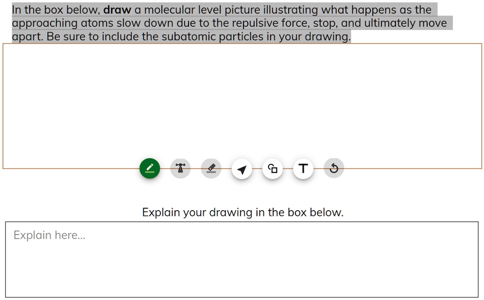 in the box below draw a molecular level picture illustrating what ...