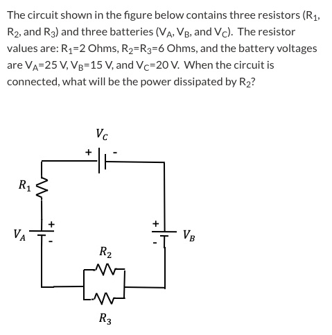 the circuit shown in the figure below contains three resistors r1 rz ...