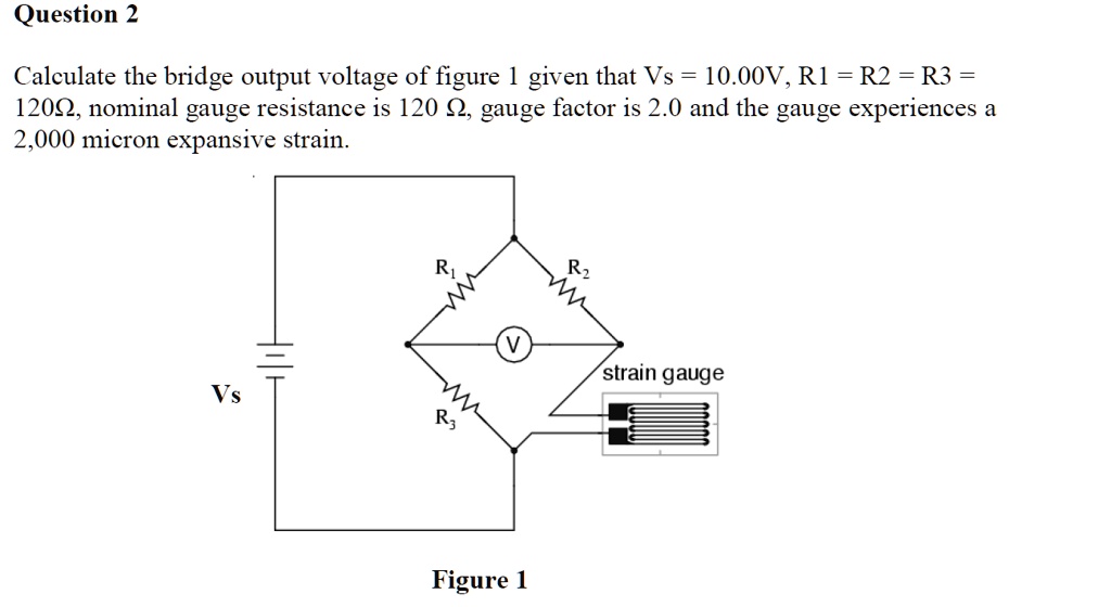 Question 2 Calculate the bridge output voltage of figure 1...