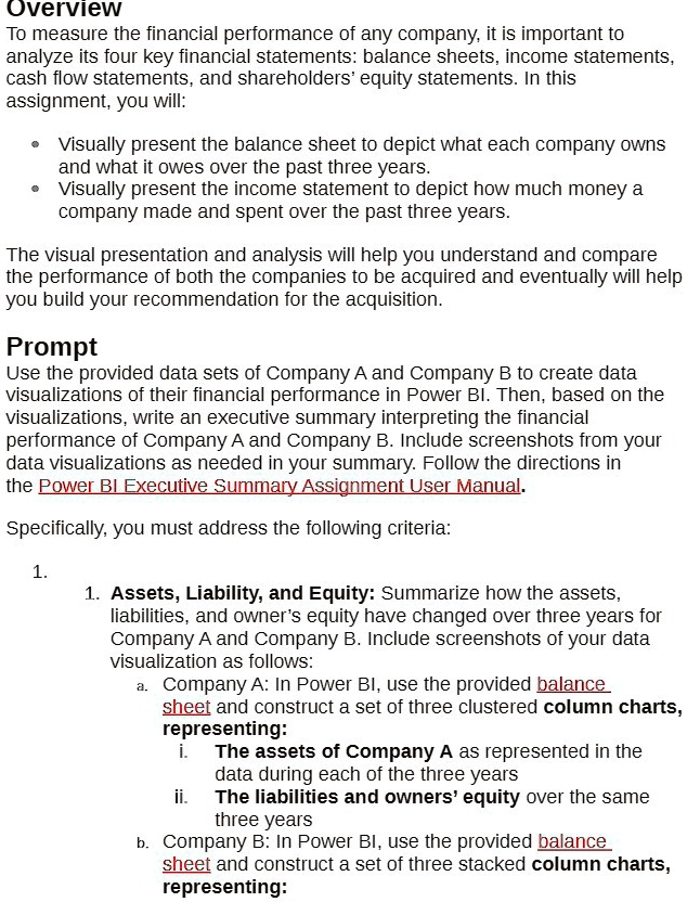 SOLVED: "overview To measure the financial performance of any company ...
