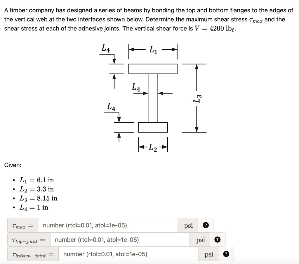 a timber company has designed a series of beams by bonding the top and ...