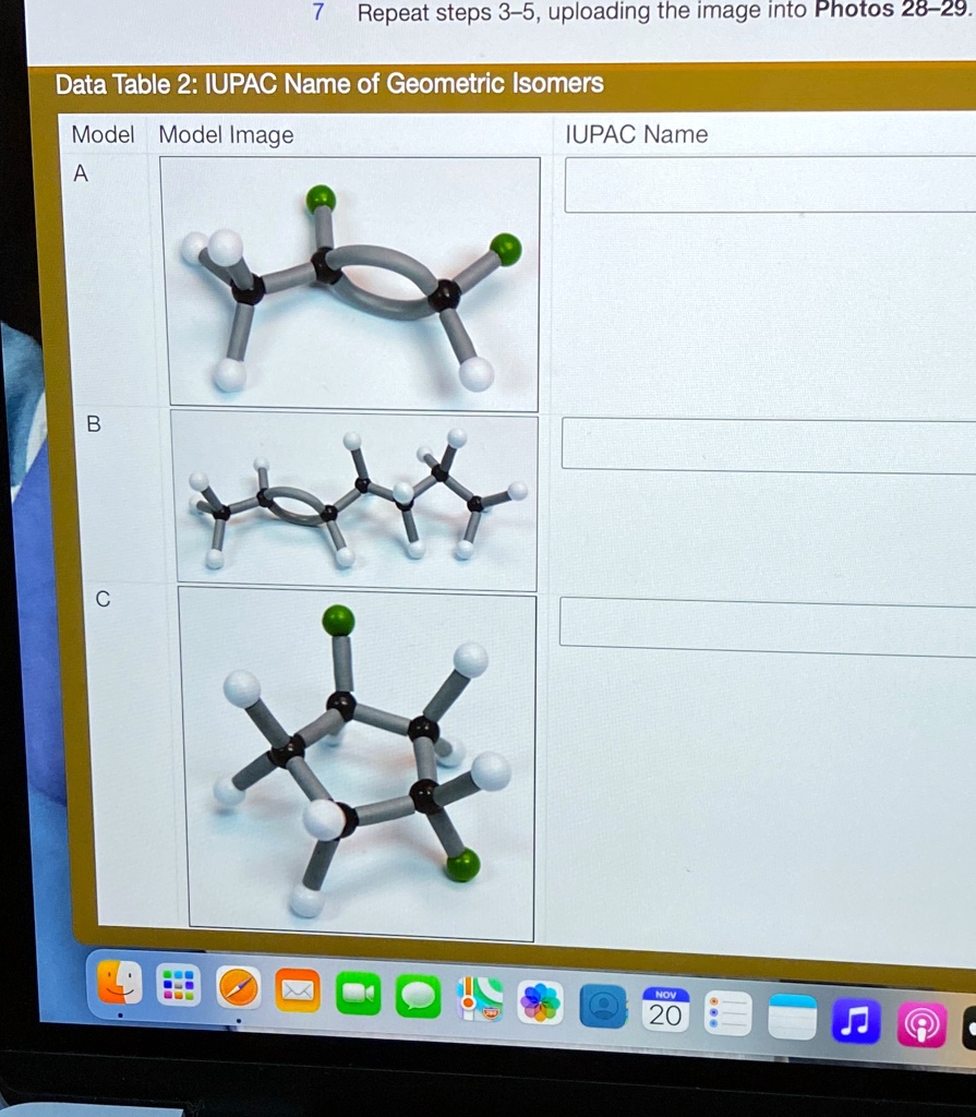 SOLVED: '1) Draw a bond line structure for the models a, b and c as shown in the data table. 2 ...