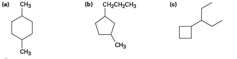 SOLVED: (a) CH3 (b) CH2CH2CH3 (c) CH3CH3