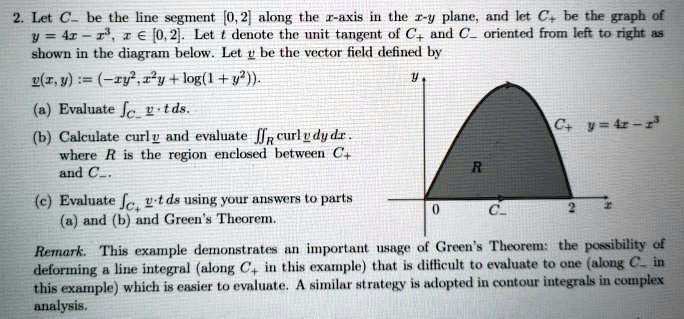 2 let c be the line segment 02 along the t aris thie i y plane and ict ...