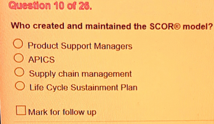 SOLVED: Supply chain fundamentals Question 10 of 26: Who created and ...
