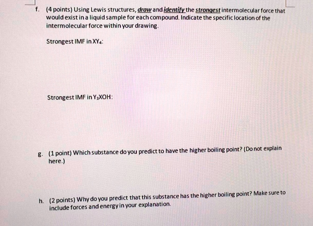 SOLVED: (4 points) Using Lewis structures, drow and identifxthe ...