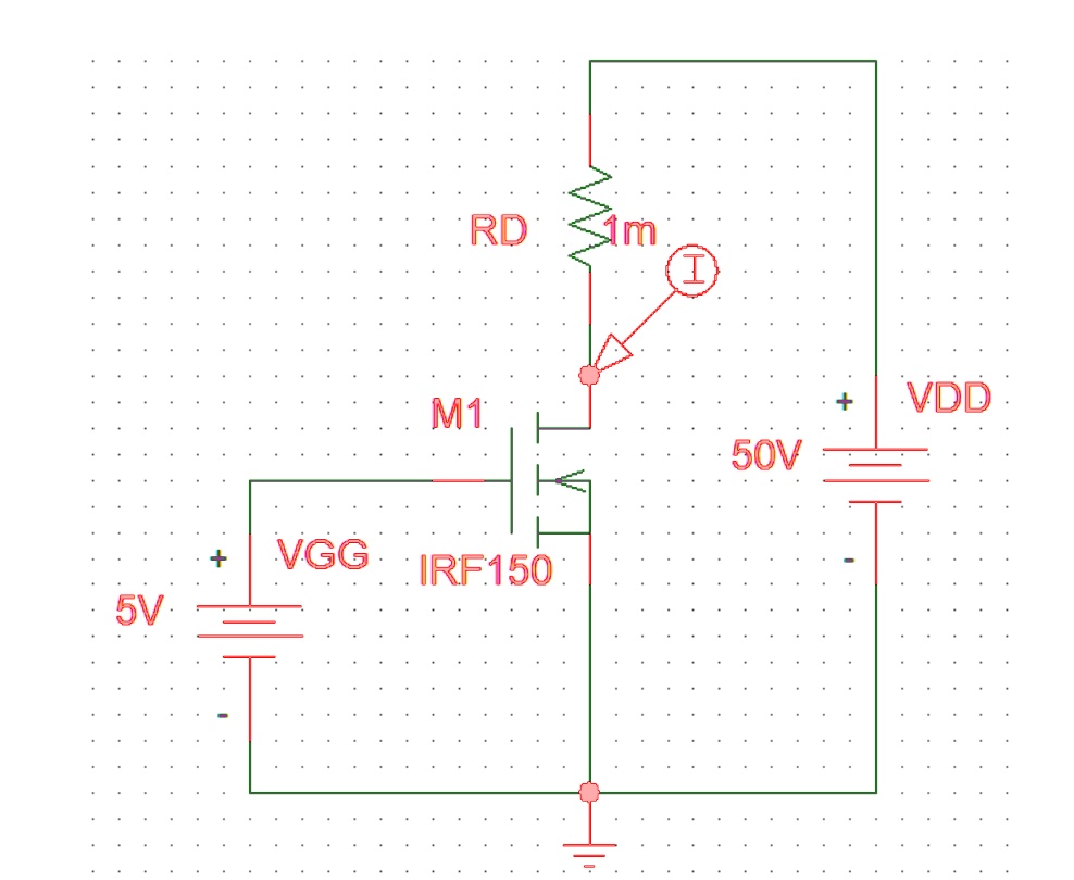 SOLVED: The MOSFET transistor. Using MOSFET IRF150 (Spice model), perform the following assembly ...