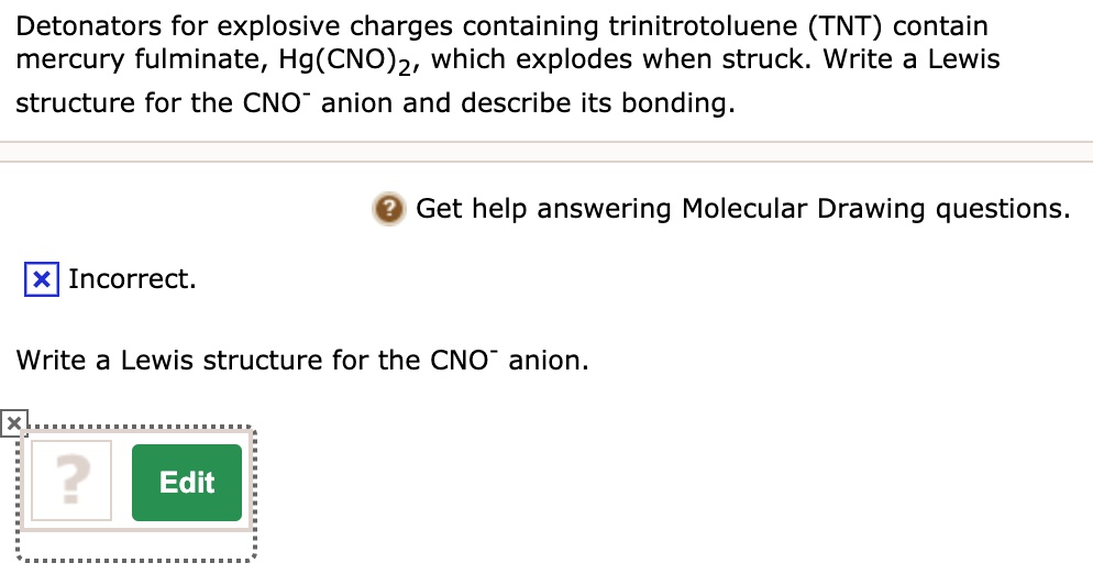 SOLVED: Detonators for explosive charges containing trinitrotoluene ...