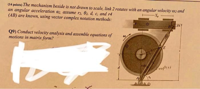 (14 points) The mechanism beside is not drawn to scale, link 2 rotates ...