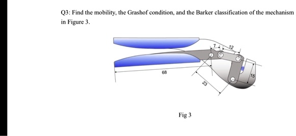 Solved Q3 Find The Mobility The Grashof Condition And The Barker Classification Of The 6472