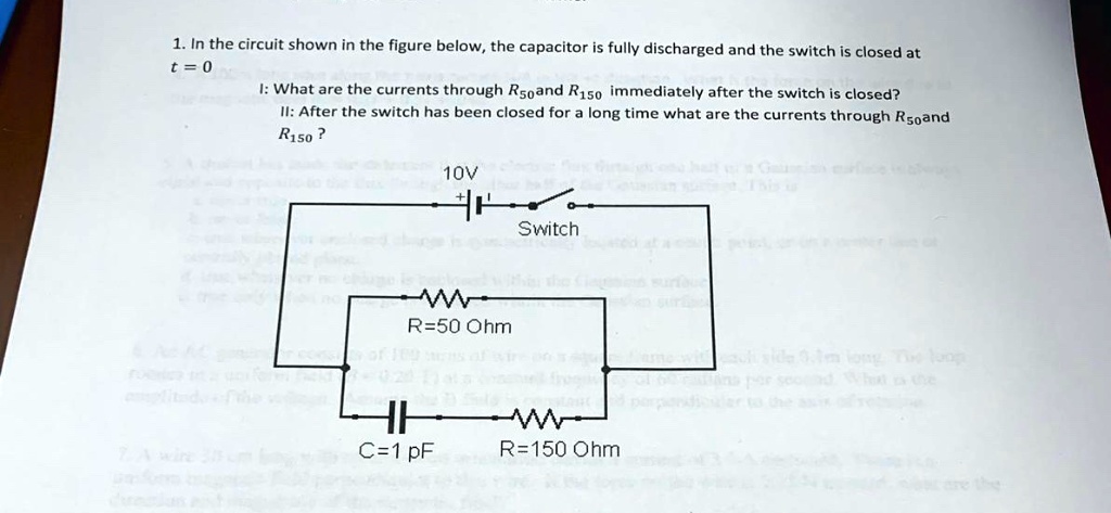 SOLVED: In the circuit shown in the figure below, the capacitor is ...