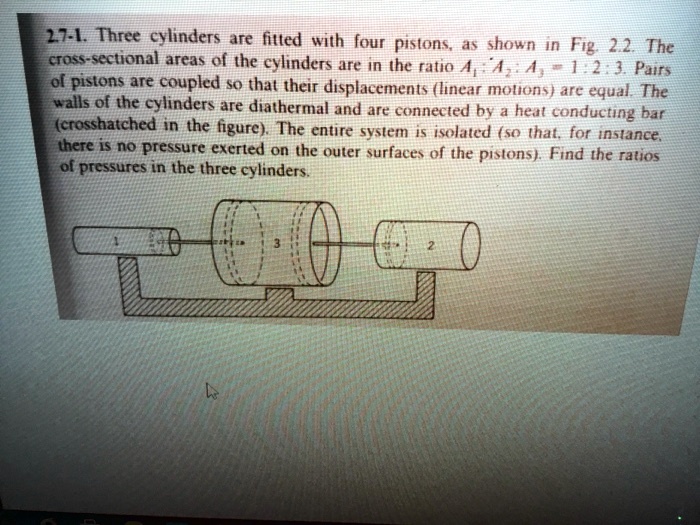 27 1three cylinders are fitted with four pistonsas shown in fig 22 the ...