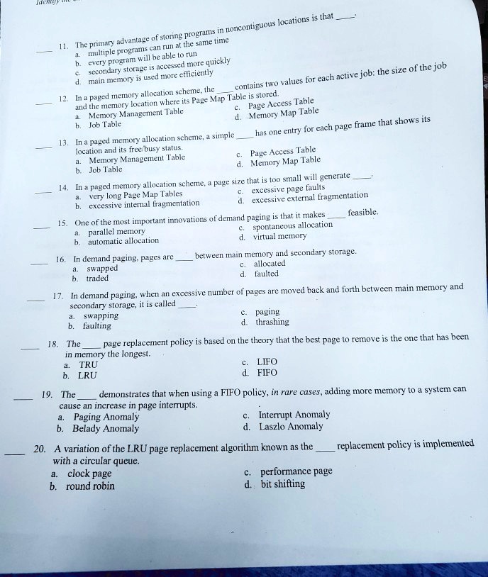 SOLVED: multiple programs can run at the same time b.. every program will be able to run ...