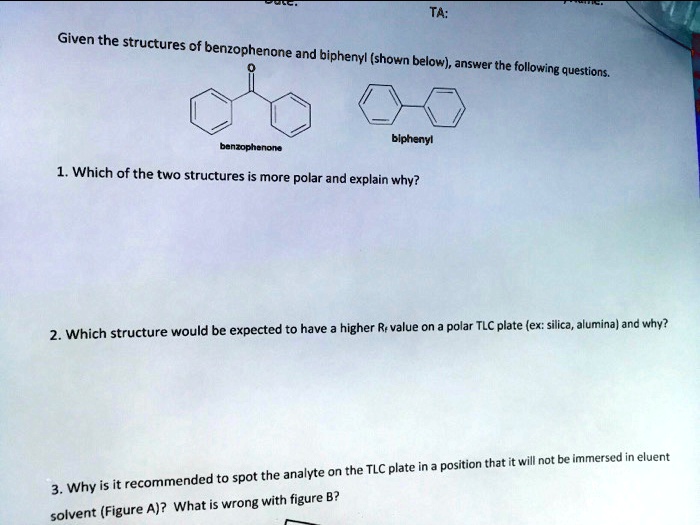 given the structures of benzophenone and biphenyl shown b below answer ...