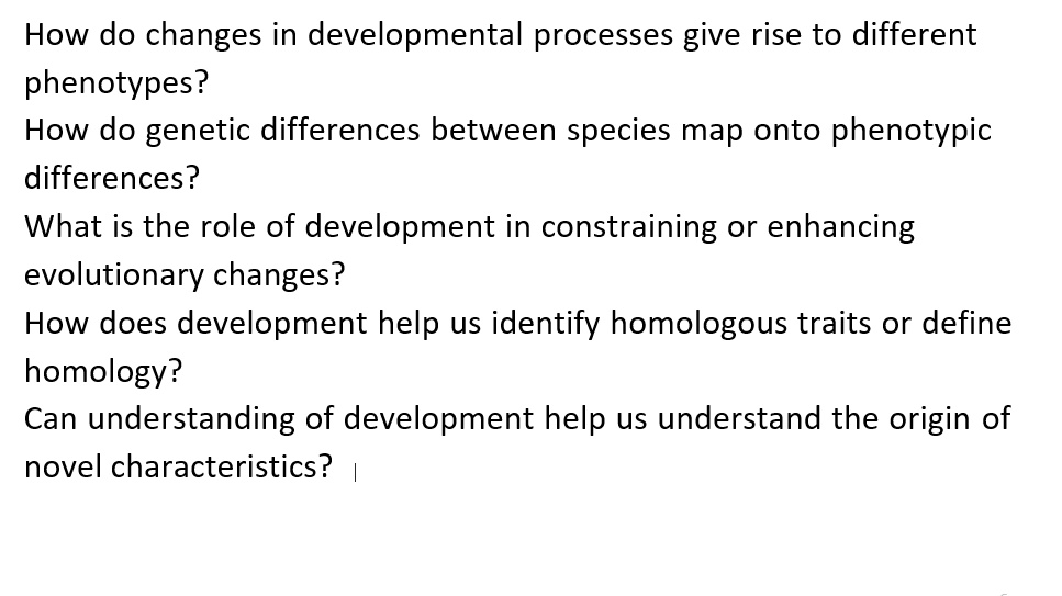 SOLVED: How do changes in developmental processes give rise to ...