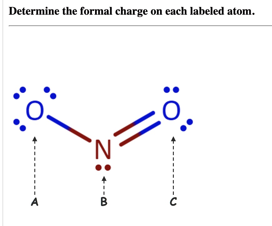 Determine the formal charge on each labeled atom. Determine the formal ...