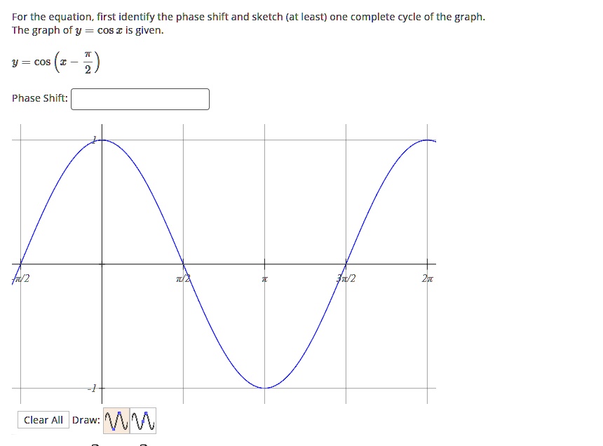for the equation first identify the phase shift and sketch at least one ...
