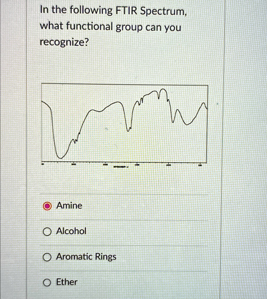 in the following ftir spectrum what functional group can you recognize ...