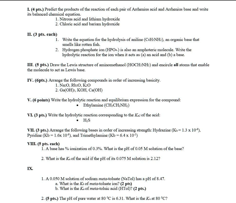 SOLVED: NEED HELP ASAP PLEASE! I (4 pts:) Predict the products of the ...