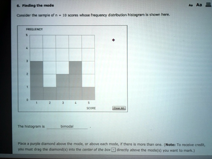 6. Finding the mode Consider the sample of n = 10 scores whose ...