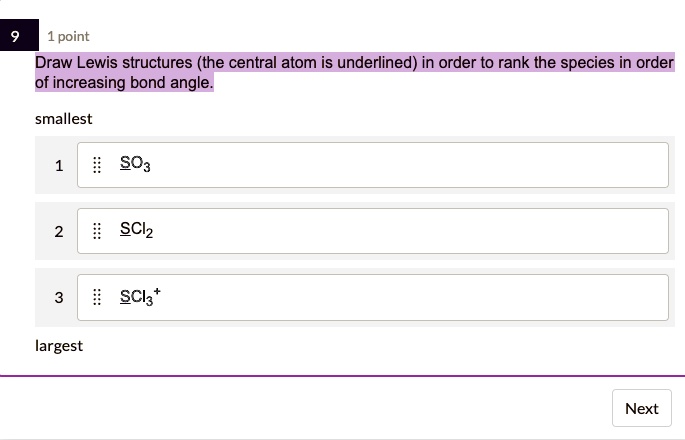 SOLVED: Draw Lewis structures (the central atom is underlined) in order ...