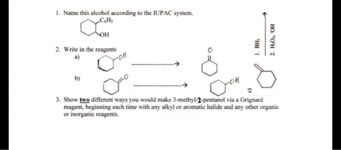 SOLVED: Name this alcohol according to the IUPAC system: Cs 3 1 1 OH ...
