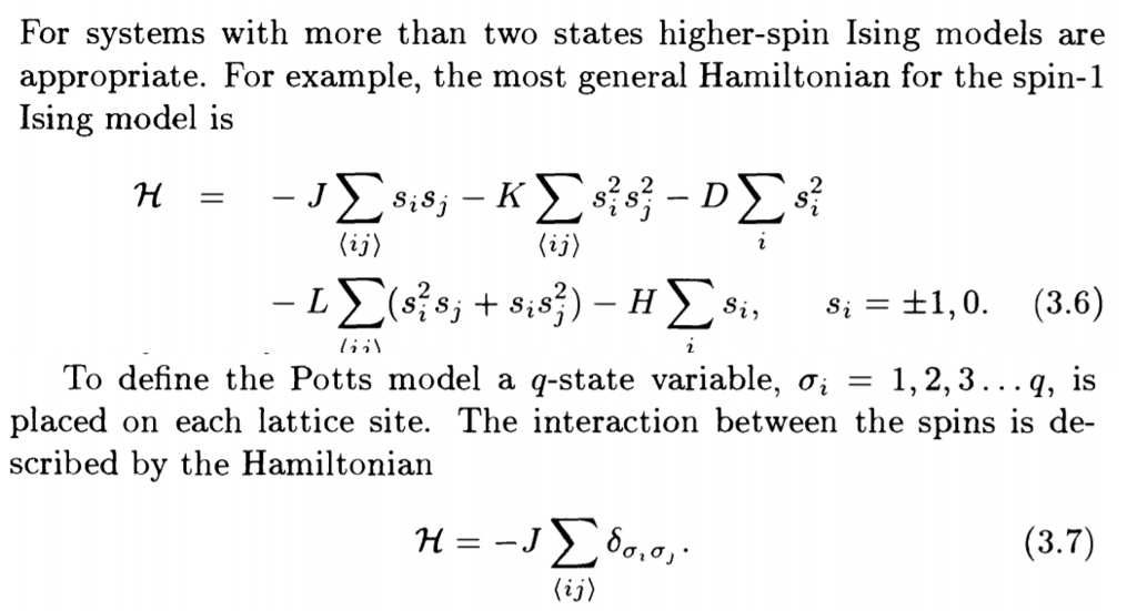 SOLVED: For systems with more than two states, higher-spin Ising models ... SOLVED: For systems with more than two states, higher-spin Ising models ...