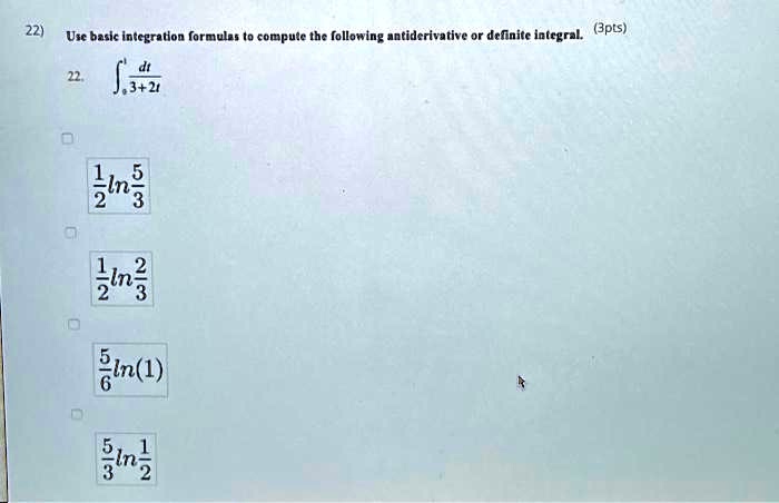 VIDEO solution: 22) Use basic integration formulas to compute the following antiderivative or ...