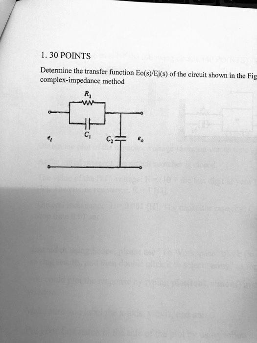 SOLVED: Determine the transfer function Eo(s)/Ej(s) of the circuit ...
