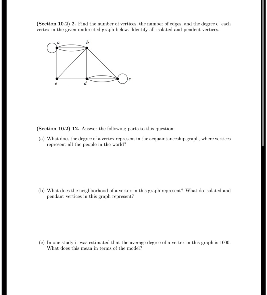 section 102 2 find the number of vertices the number of edges and the ...