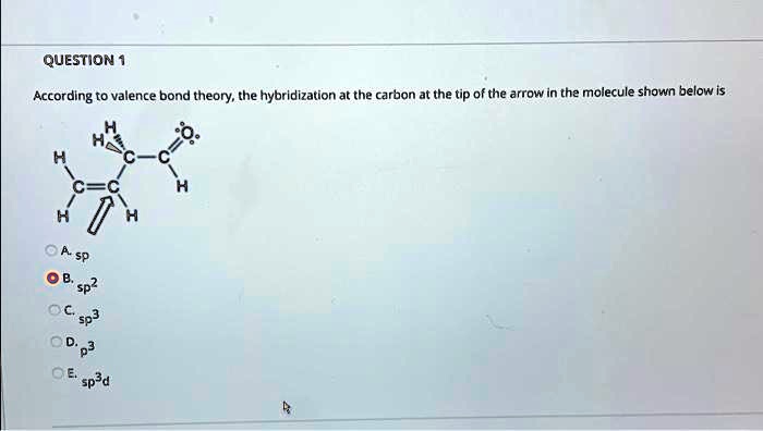 SOLVED: Question According to valence bond theory, the hybridization at ...