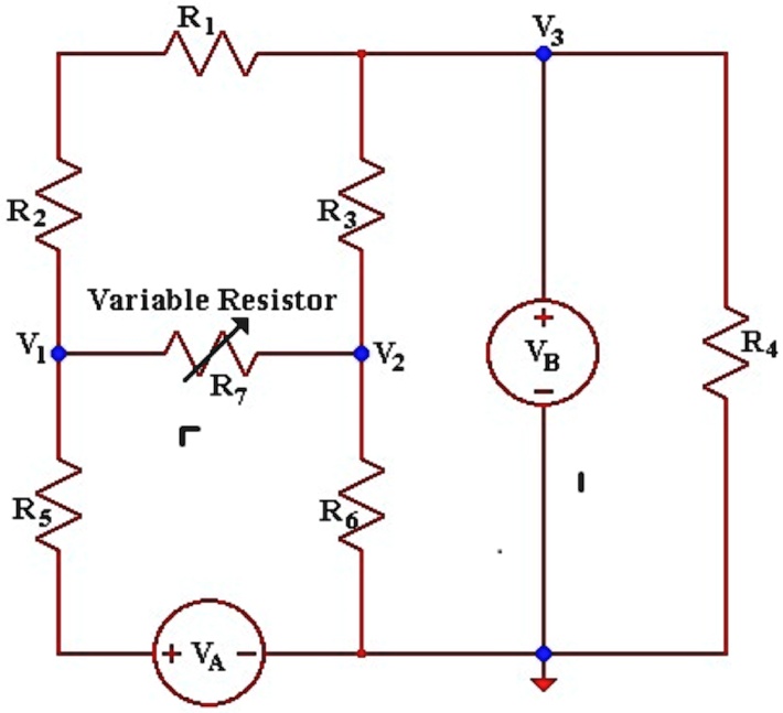SOLVED: Figure 1: Circuit for Node Voltage Analysis. 1.0 Examine the circuit shown above and ...