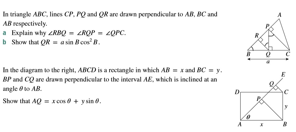 in triangle abc lines cp pq and qr are drawn perpendicular to ab bc and ...