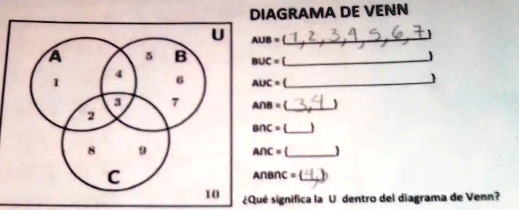 SOLVED: DIAGRAMA DE VENN U AB-LLLALiOD Buc - AUC = Ane LU Boc - ( Anc ...