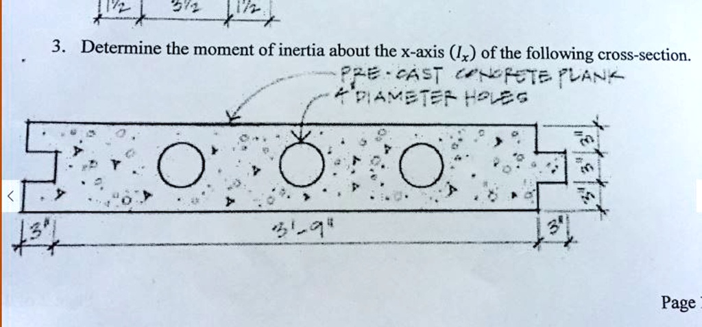 SOLVED: Determine the moment of inertia about the x-axis (Ix) of the ...
