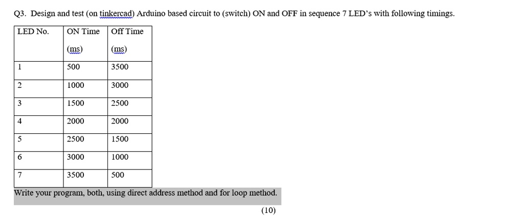 Solved Q3 Design And Test On Tinkercad An Arduino Based Circuit To 6027