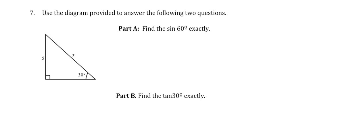 SOLVED: 7. Use the diagram provided to answer the following two ...