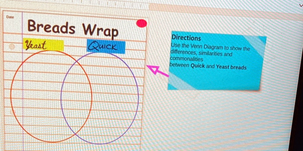 dalt breads wrap yeaat quick directions use the venn diagram t0 show ...